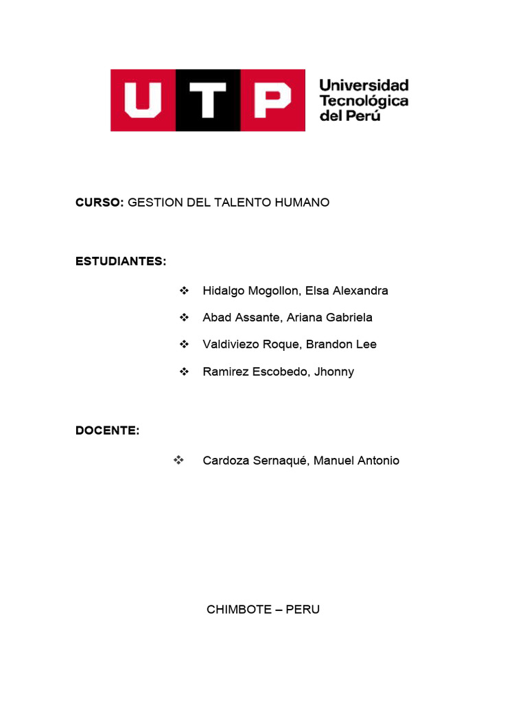 GTH - Ta1 | PDF | Reclutamiento | Gestión de recursos humanos