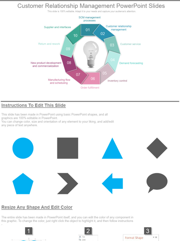 Customer Relationship Management Powerpoint Slides WD | PDF | Icon ...