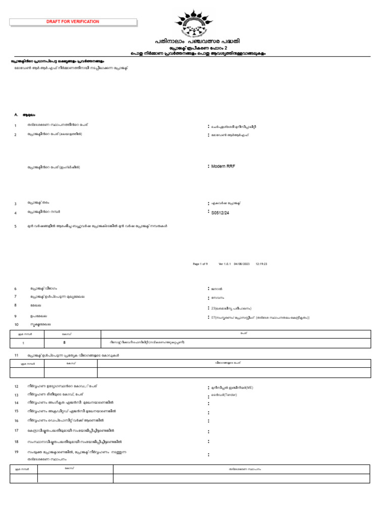Draft For Verification: Modern RRF | PDF