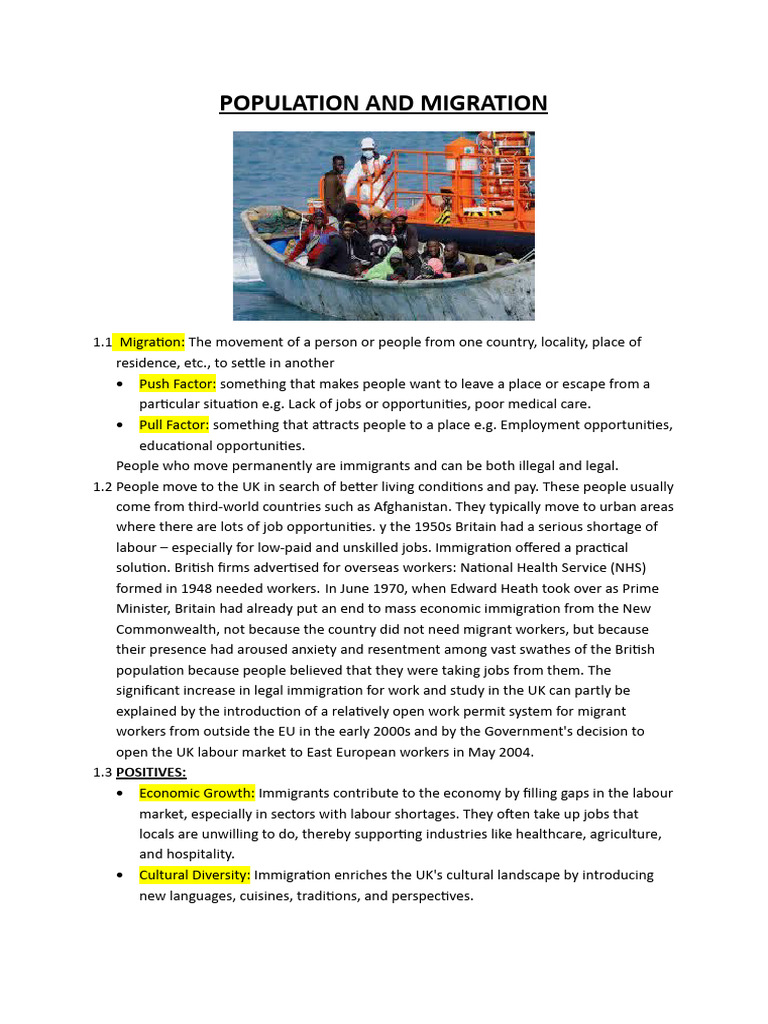 POPULATION AND MIGRATION Birmingham Part 2 | PDF | Immigration | Human ...
