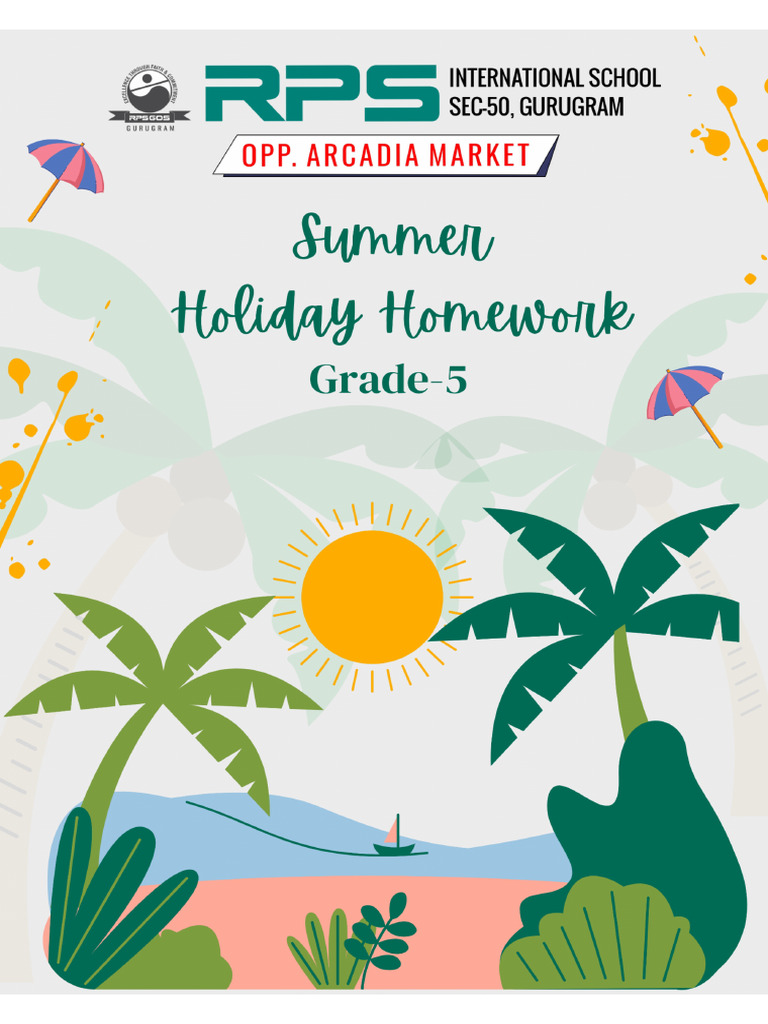 Grade 5 Holiday Homework | PDF