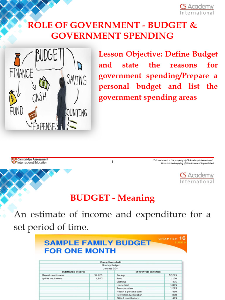 revision notes | PDF | Budget | Government Spending