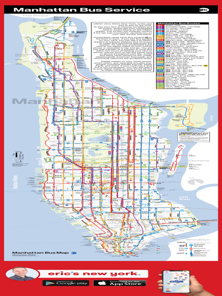 2023 Manhattan Bus Map and Fares | PDF | Banking Technology | Payments