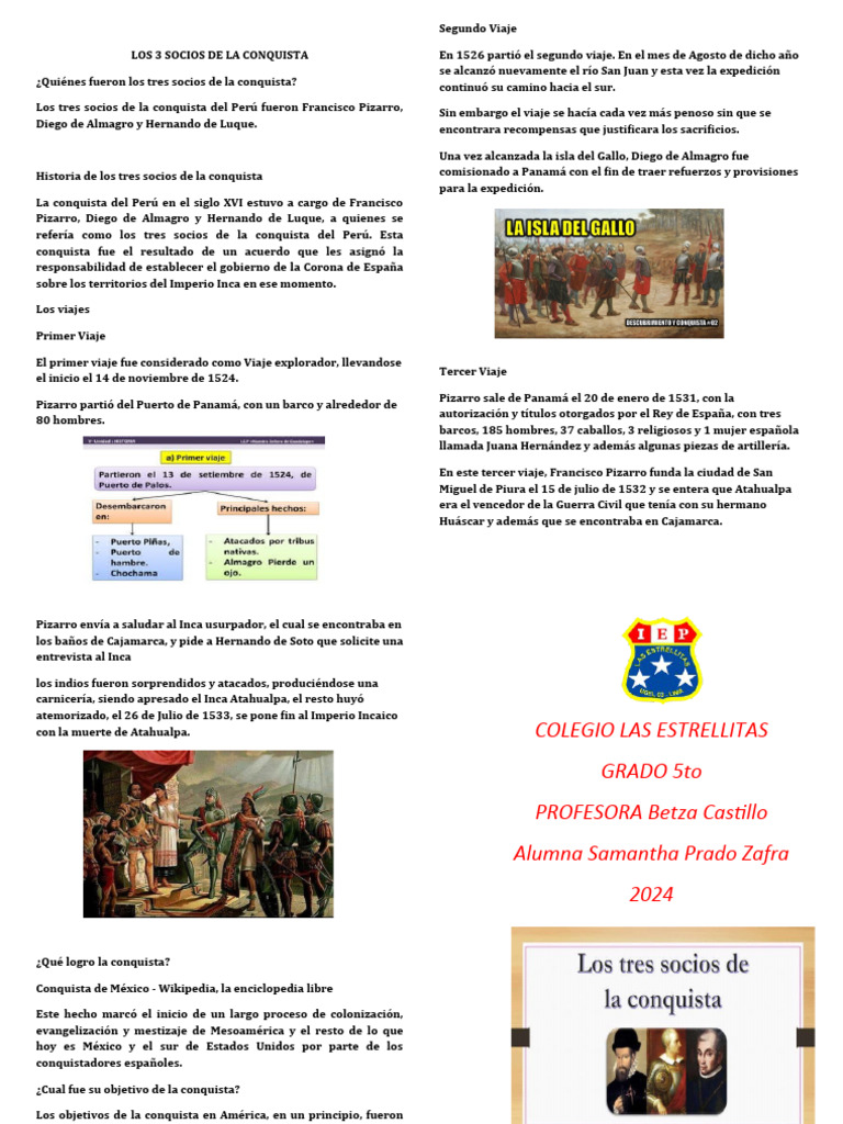Los 3 Socios de La Conquista | PDF | Francisco Pizarro | Colonización ...