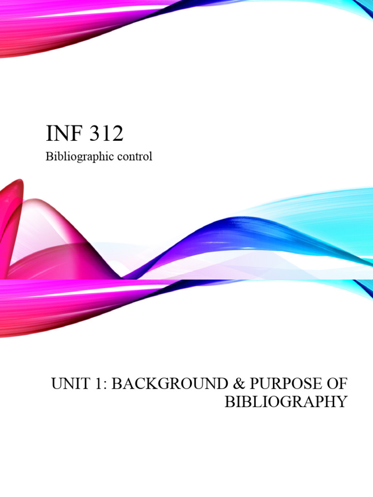 Understanding Bibliographic Control | PDF | Bibliography | Books