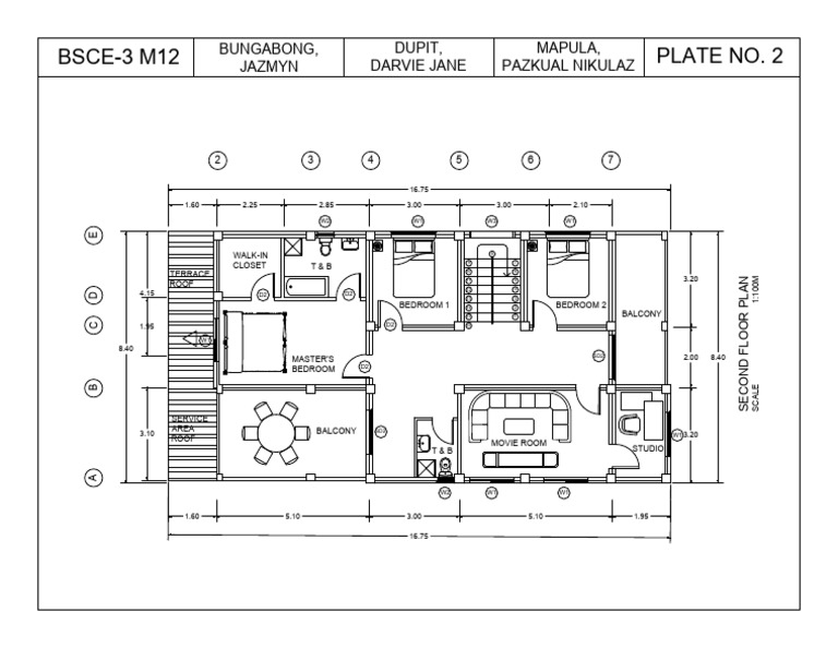 Second Floor Plan Architectural Design | PDF | Furniture | Home