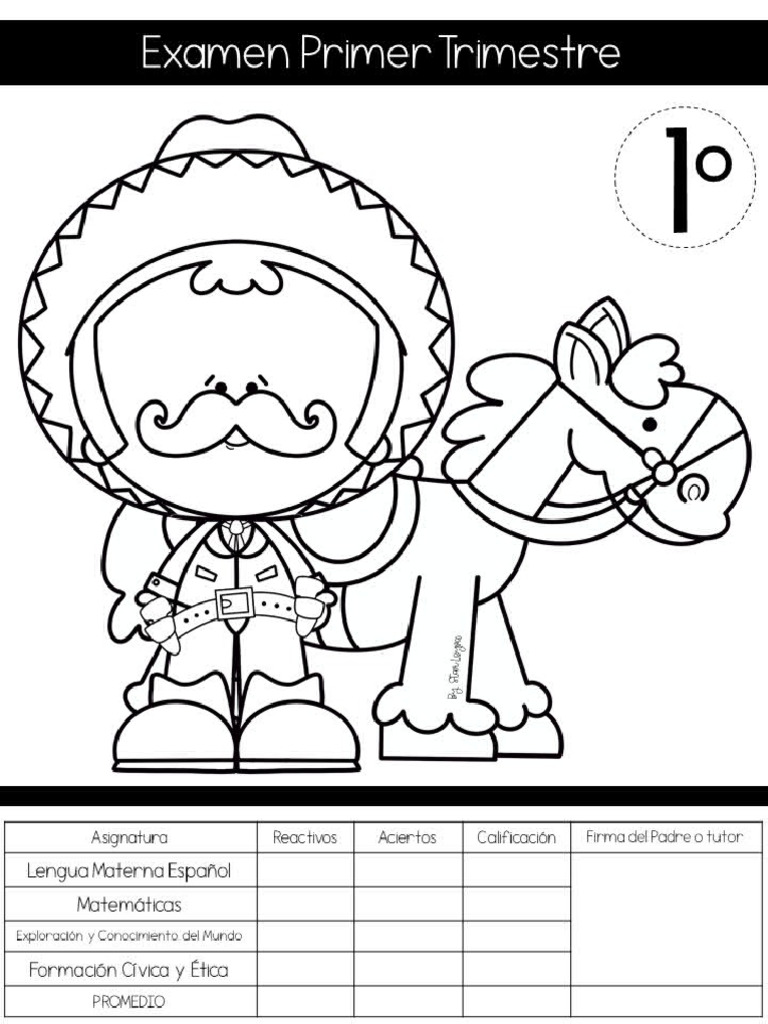 82 Examen Primer Grado Primer Trimestre Pdf