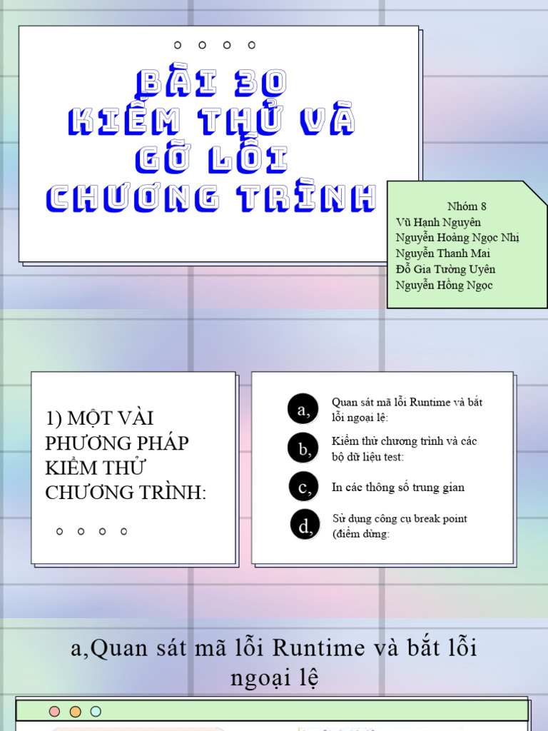 Bài 30 Tin Học Nhóm 6 | PDF