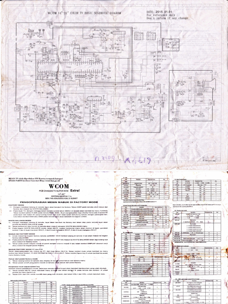 Skema Mesin TV Cina dan Wcom | PDF