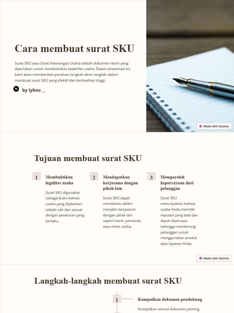 Cara Membuat Surat SKU | PDF