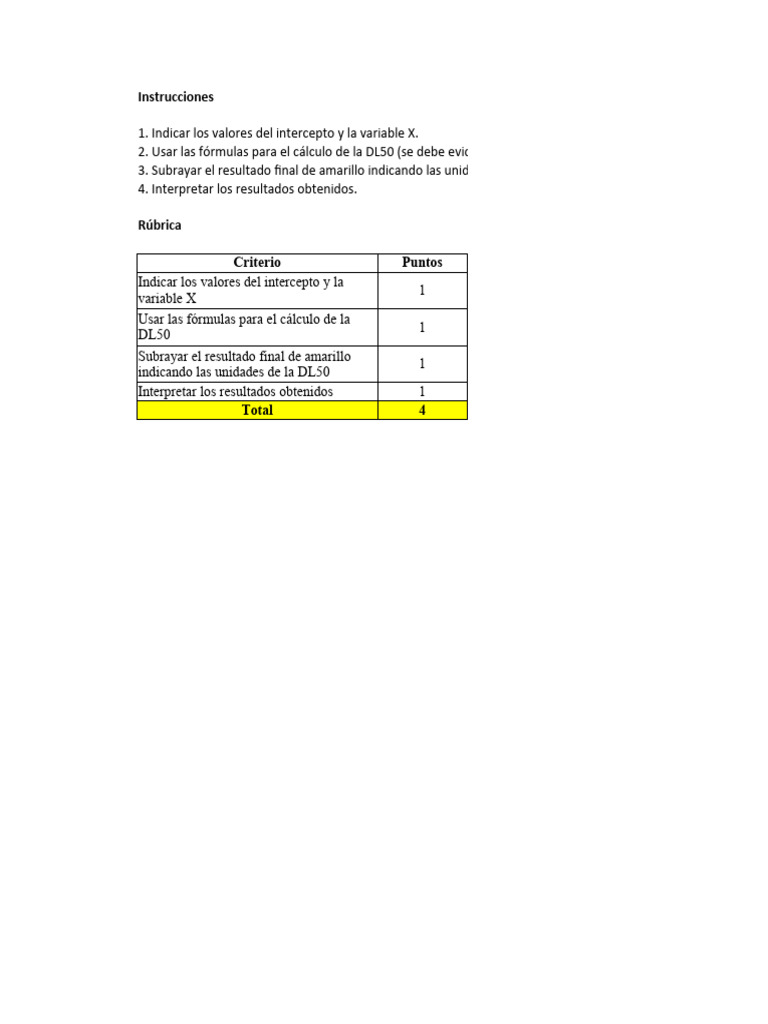Cálculo de DL50 en Organismos | PDF