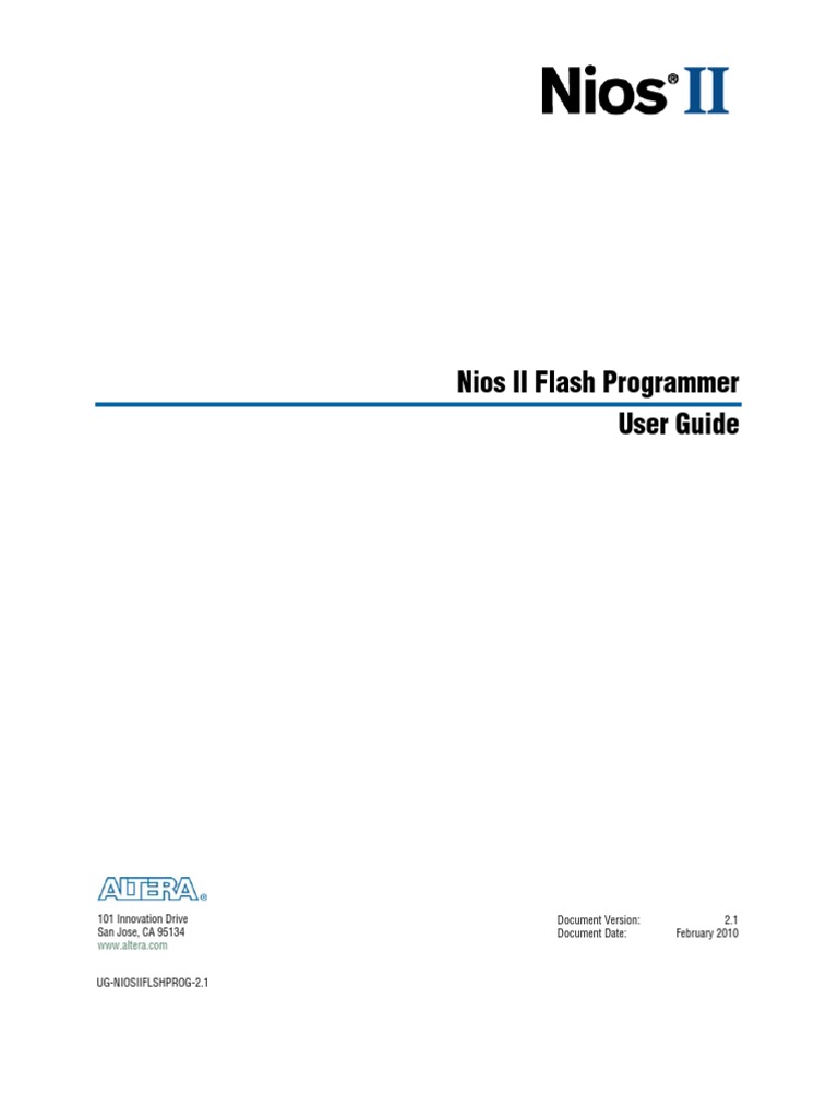 Ug Nios2 Flash Programmer | PDF | Command Line Interface | Field Programmable Gate Array