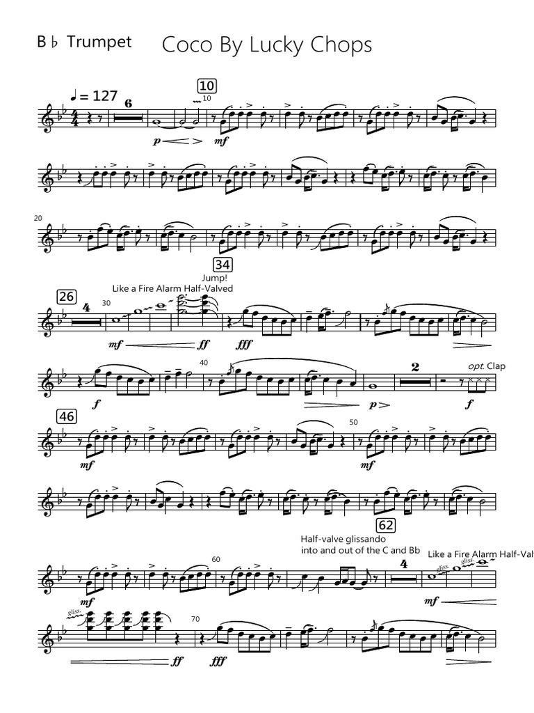 Coco - Lucky Chops-Bb Trumpet | PDF
