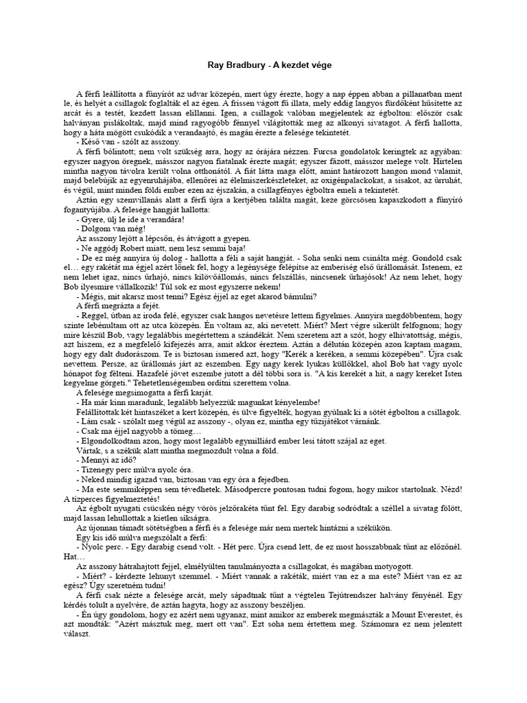 A Kezdet Vége | PDF