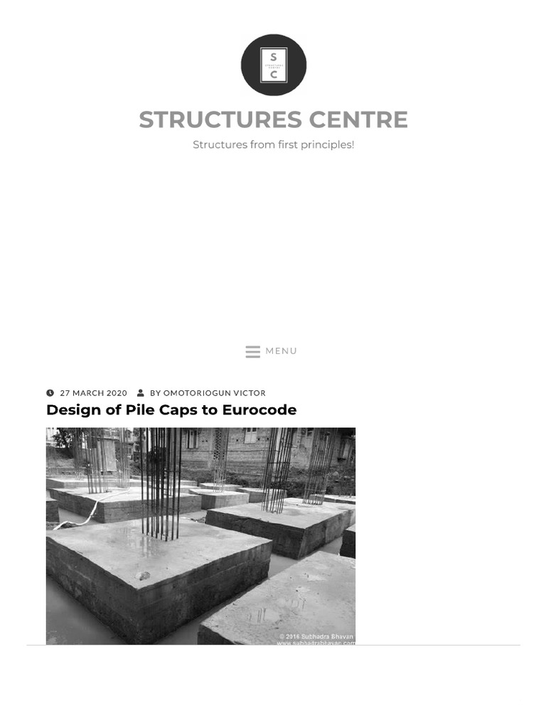 Design of Pile Caps To Eurocode - STRUCTURES CENTRE | PDF