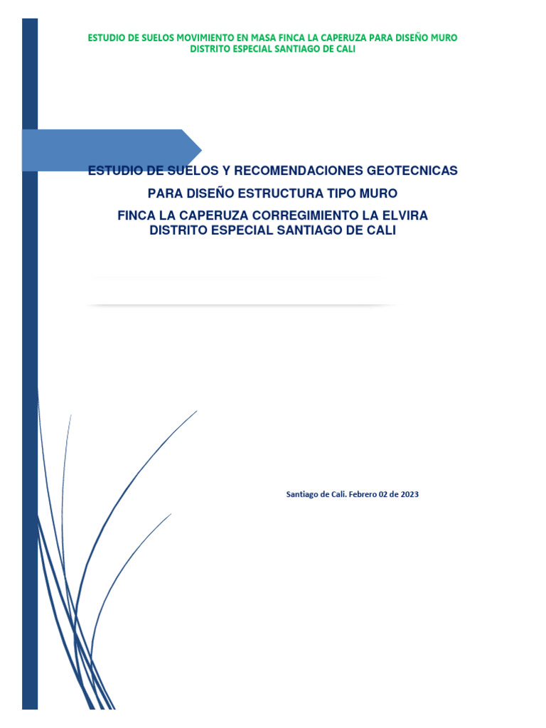Estudio de Suelos Finca La Caperuza Cali VF4 | PDF | Ciencias de la ...