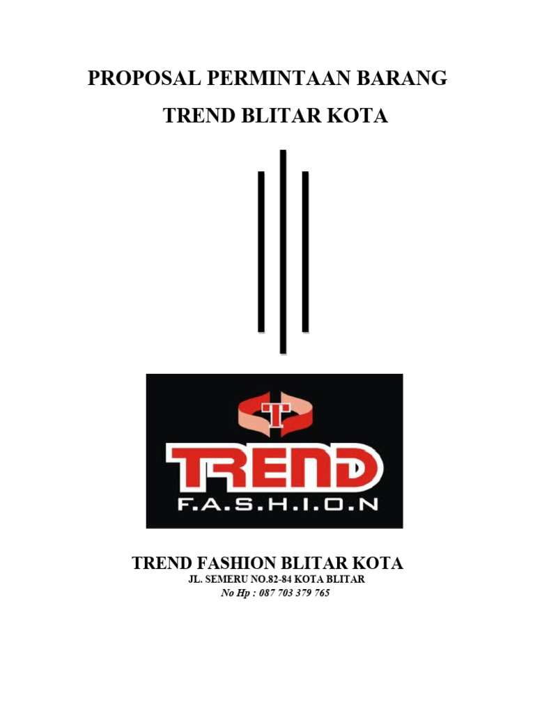 PROPOSAL pPERMINTAAN BARANG KOSONG TREND BK 31 MEI 2024 | PDF