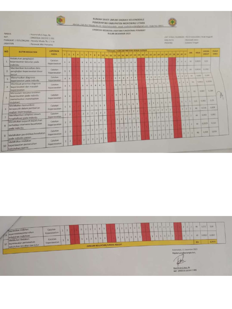 Logbook Desember 2023 | PDF