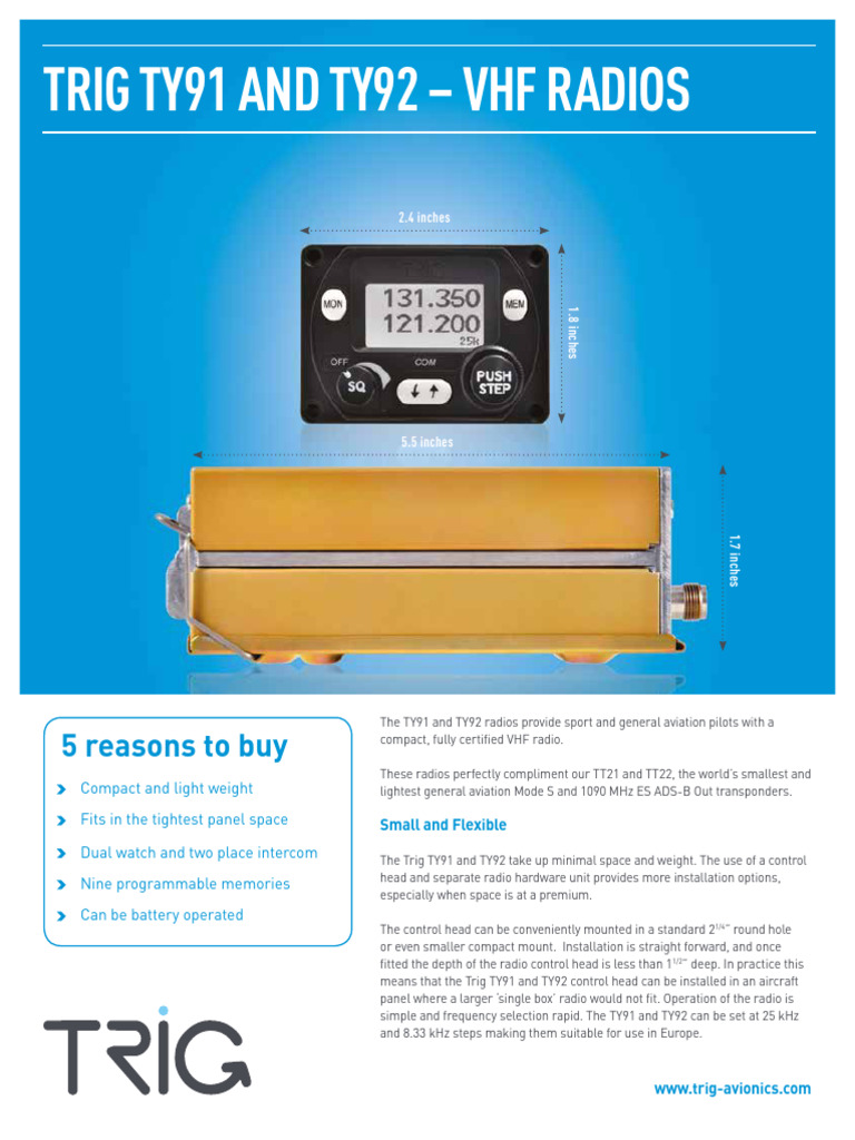 Trig - TY91 TY92 - Sales Brochure - US - LR - No Crop - March 2017 ...