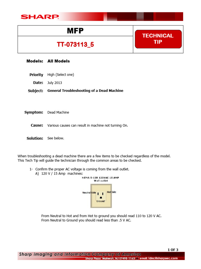 Troubleshooting Dead Machine Guide | PDF | Power Supply | Switch