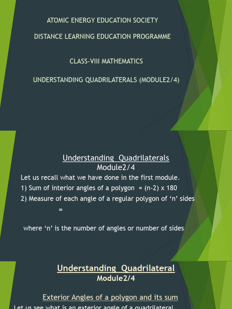 Understanding Quadrilaterals Module 2 | PDF | Triangle | Polygon