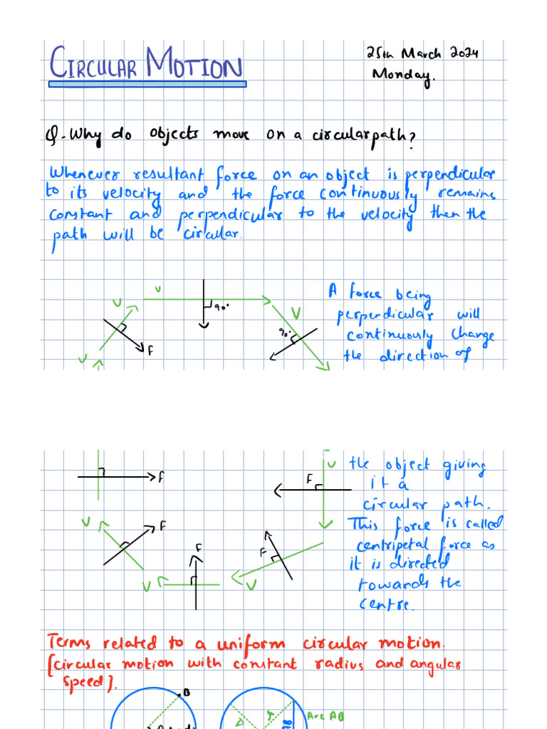 Circular Motion | PDF | Acceleration | Angle