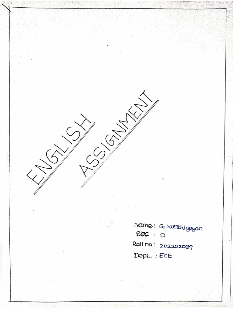 English Assignment | PDF