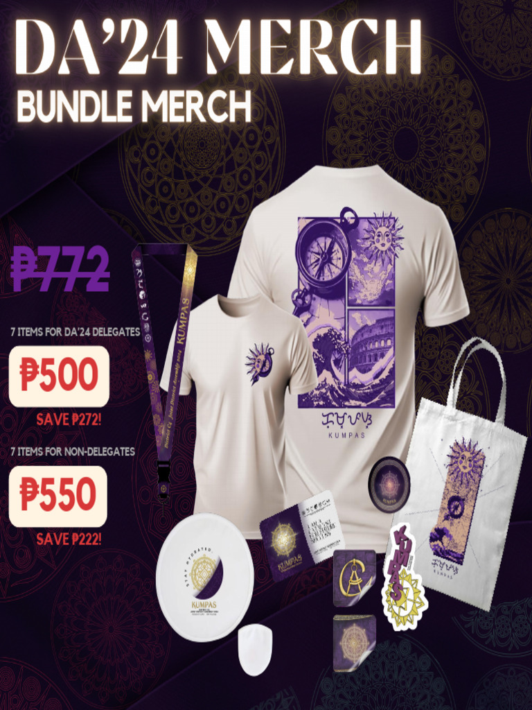 DA’24 Delegate Merchandise Prices | PDF