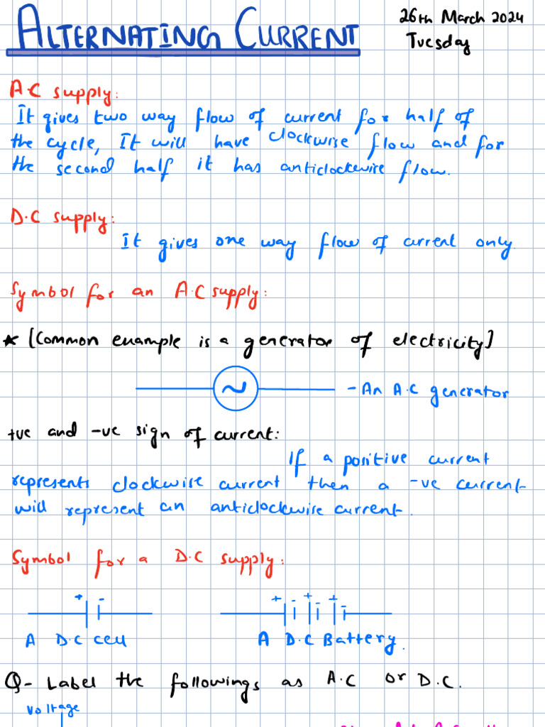 Alternating Current | PDF | Rectifier | Electrical Network