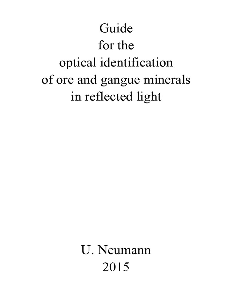 Guide Identification 2 (Neuman 2015) | PDF | Minerals | Classification ...