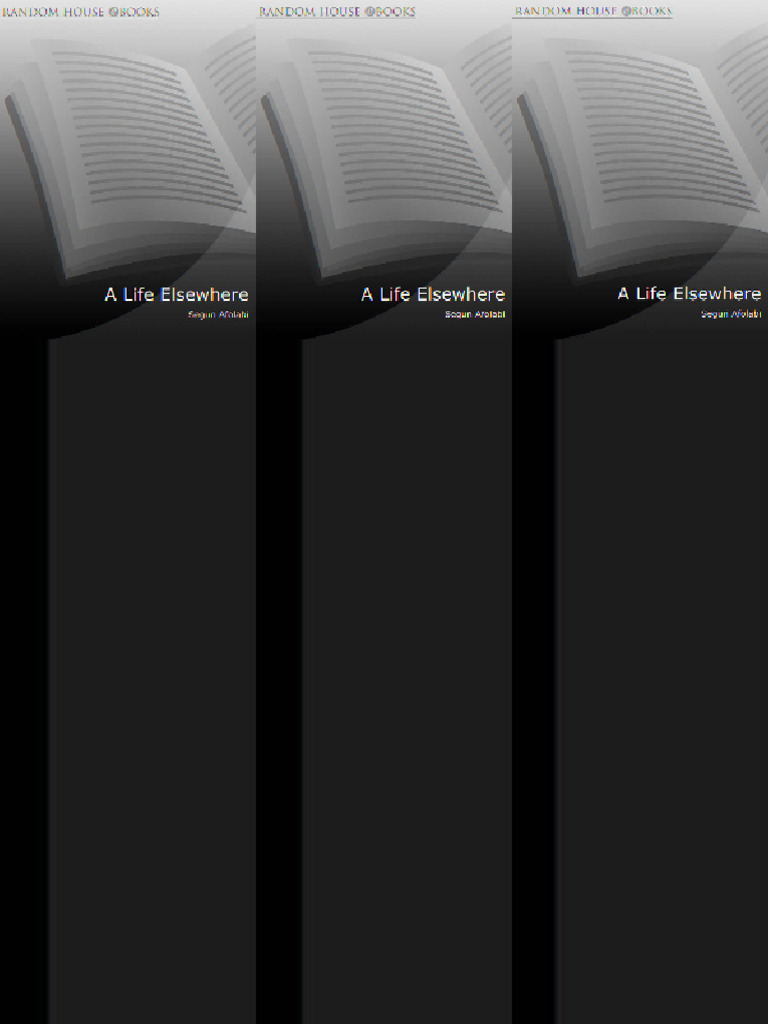 A Life Elsewhere by Afolabi Segun | PDF | Copyright | Books
