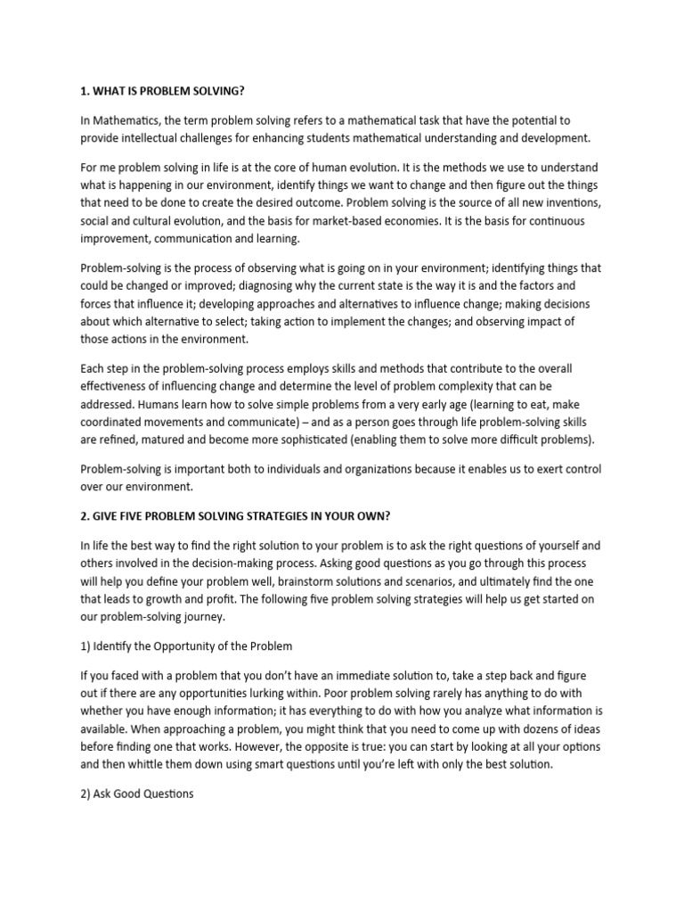 Effective Problem-Solving Strategies | PDF | Decision Making | Cognition