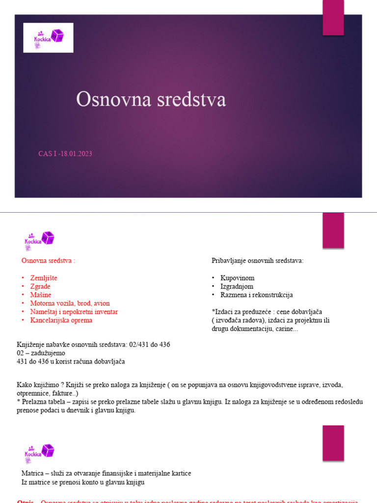 ISP Osnovna Sredstva | PDF