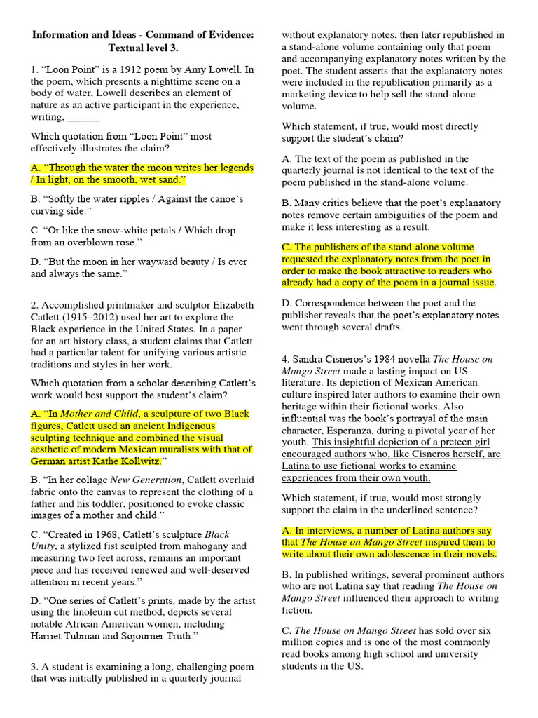 Analyzing Literary Evidence and Claims | PDF | Soil