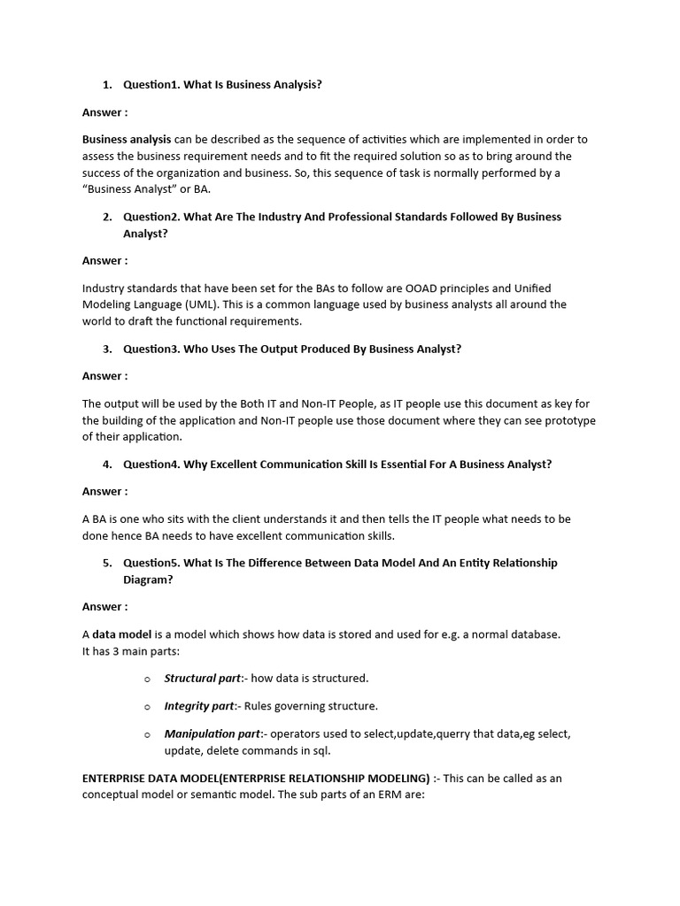 BA update Interview | PDF | Use Case | Unified Modeling Language