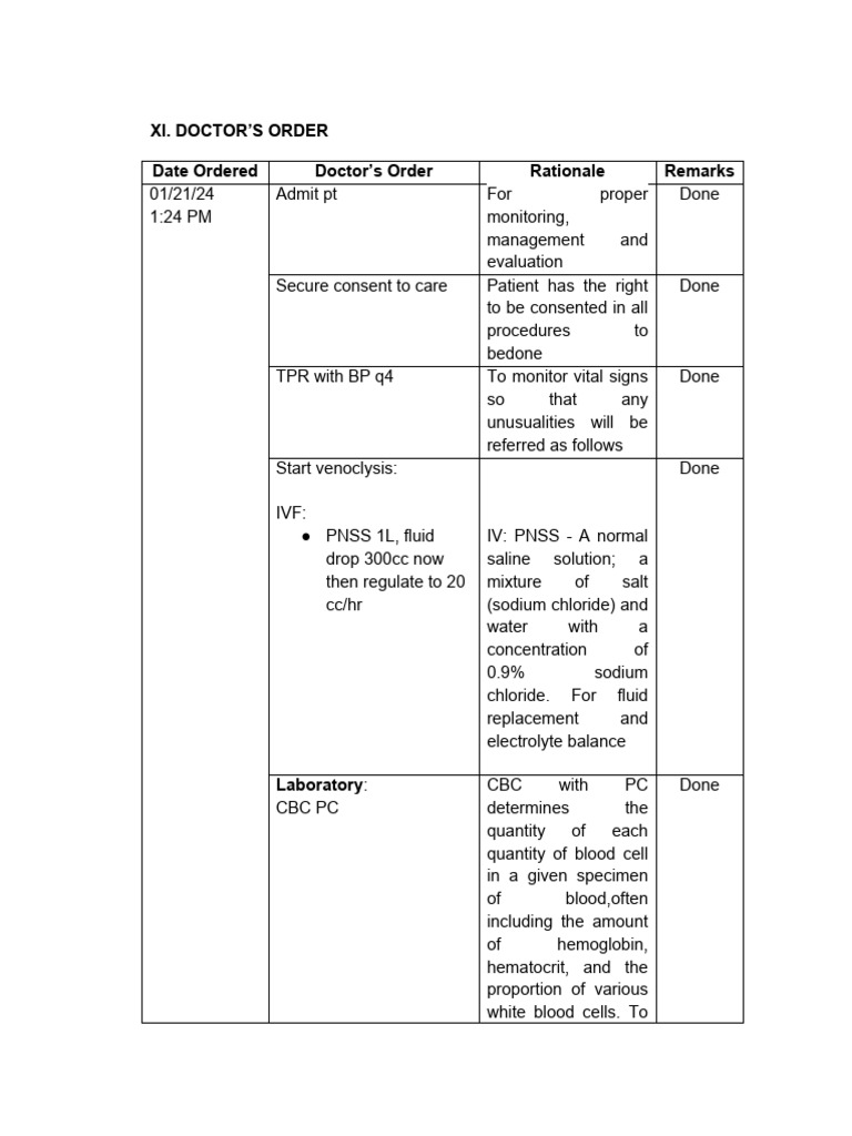 Doctors Order (ANEMIA) | PDF | Colonoscopy | Heartburn