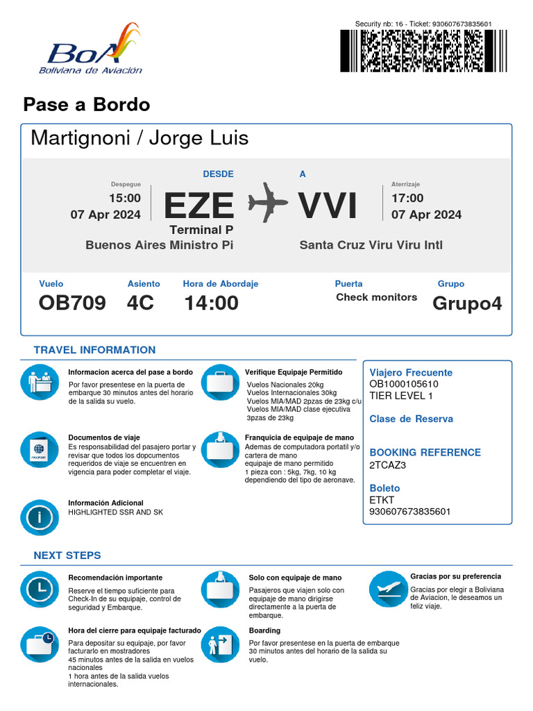 Reglas de Equipaje y Embarque de BOA | PDF | Avión de línea | Aeronáutica