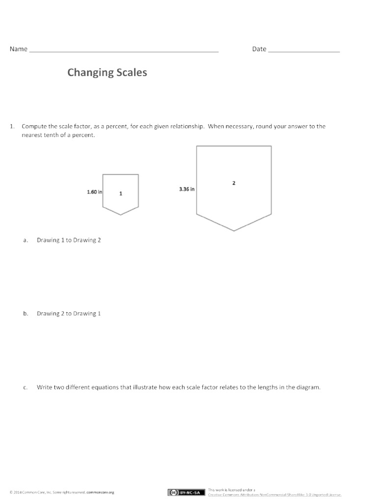 7.RP - .A.2.B 7th Grade Scale Factor Worksheets PDF Set 2 | PDF