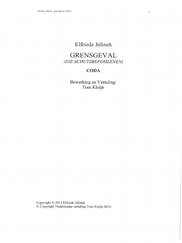 Jelinek - Grensgeval | PDF