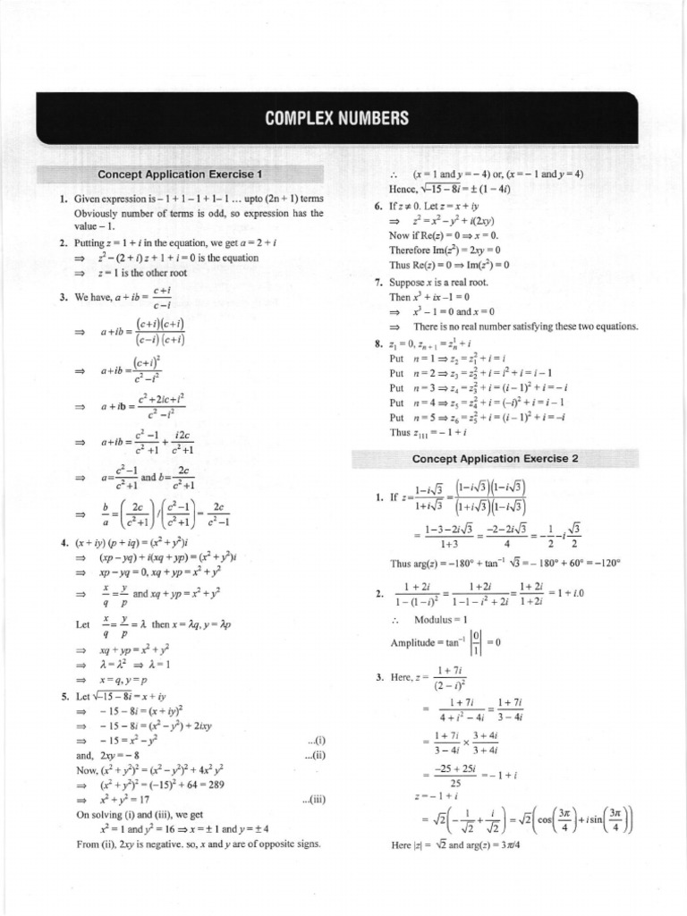 Complex Numbers Hints | PDF | Triangle | Elementary Mathematics