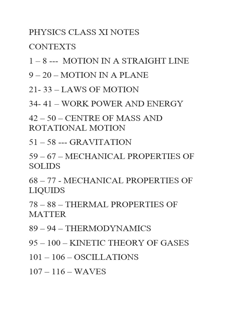 Physics Class XI | PDF | Rotation Around A Fixed Axis | Deformation (Engineering)