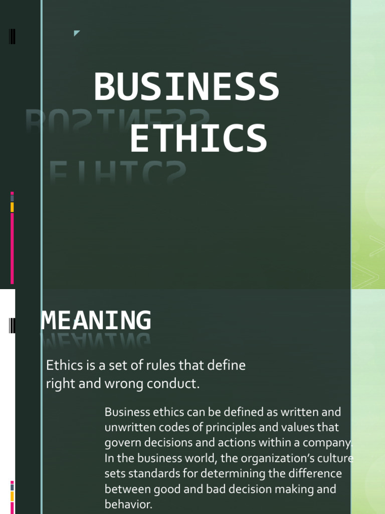 1 A Business Ethics Intro | PDF | Employment | Business Ethics