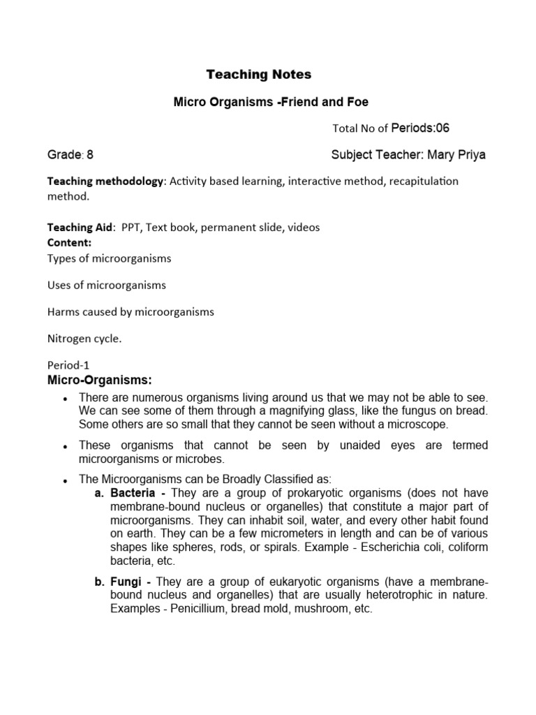 microorganisms mind map | Download Free PDF | Microorganism | Foods