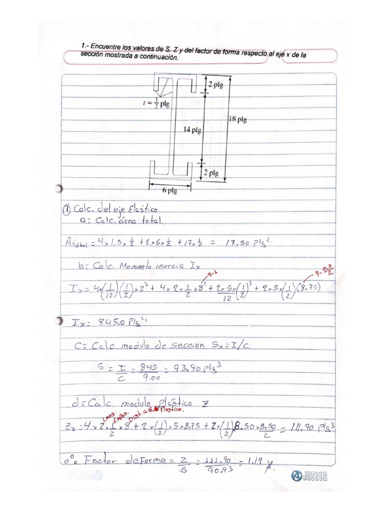 Ejercicios Vigas Eje Neutro y Eje Plastico | PDF