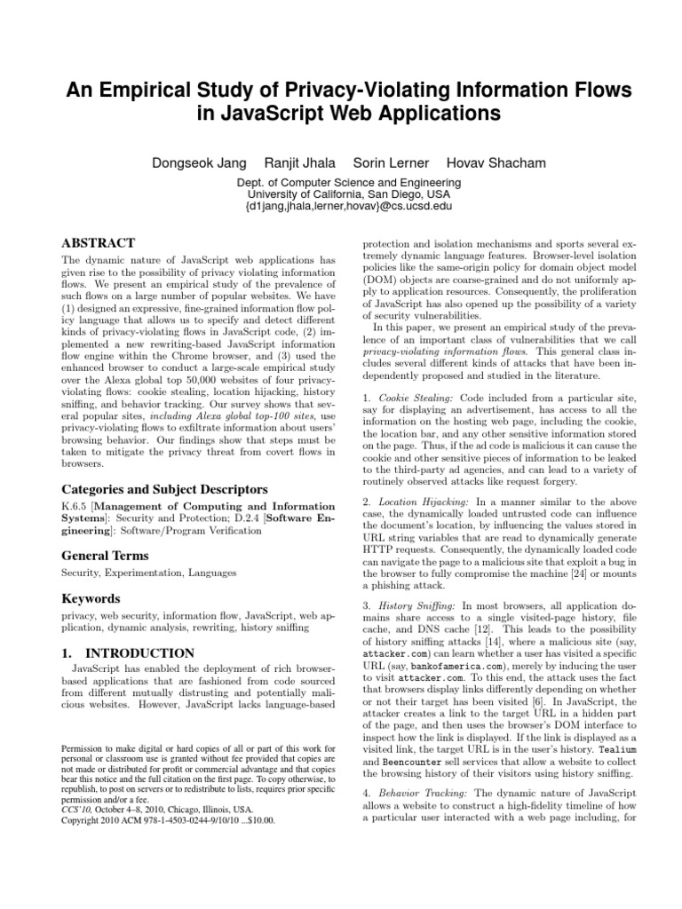 Web Histroy Using CSS JS Hack | PDF