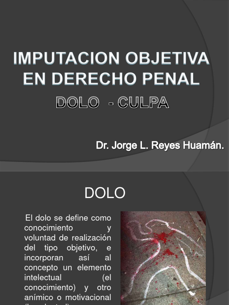 Diapositivas Sobre El Dolo | PDF | Intención (Derecho Penal) | Justicia ...