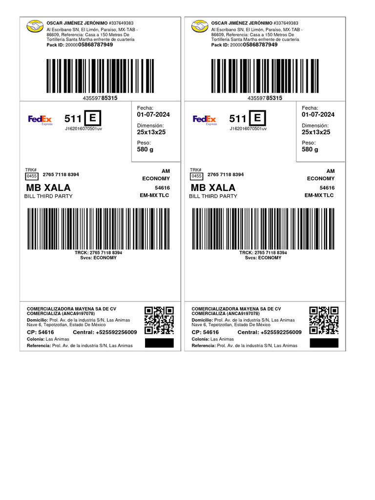 Shipment Labels 240701154142 | PDF