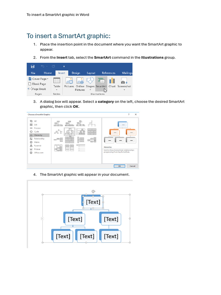 4 HowTo Insert SmartArt | PDF | Page Layout | Computing