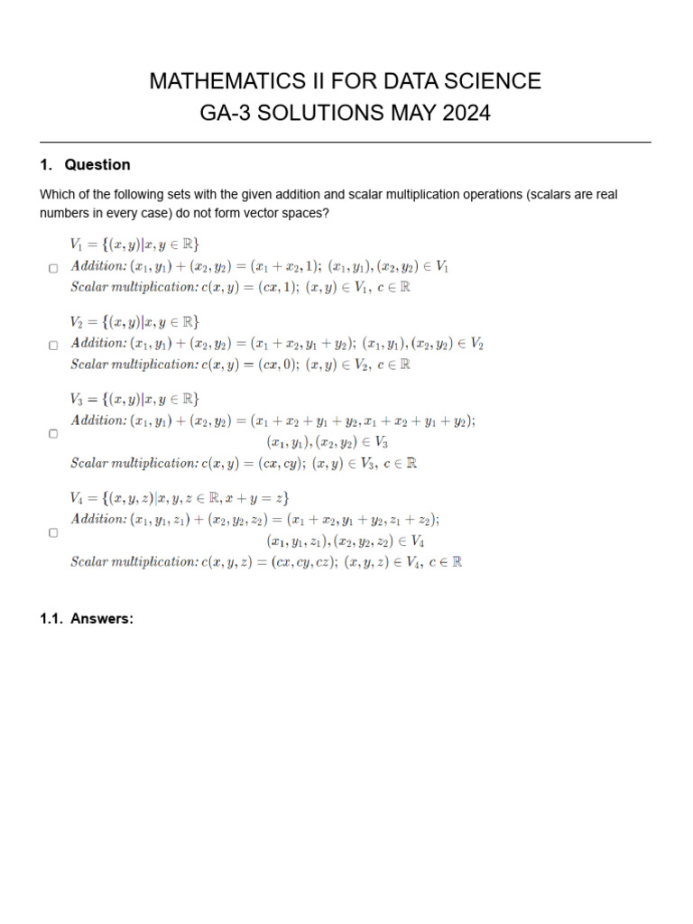 Week-3 Ans | PDF | System Of Linear Equations | Matrix (Mathematics)