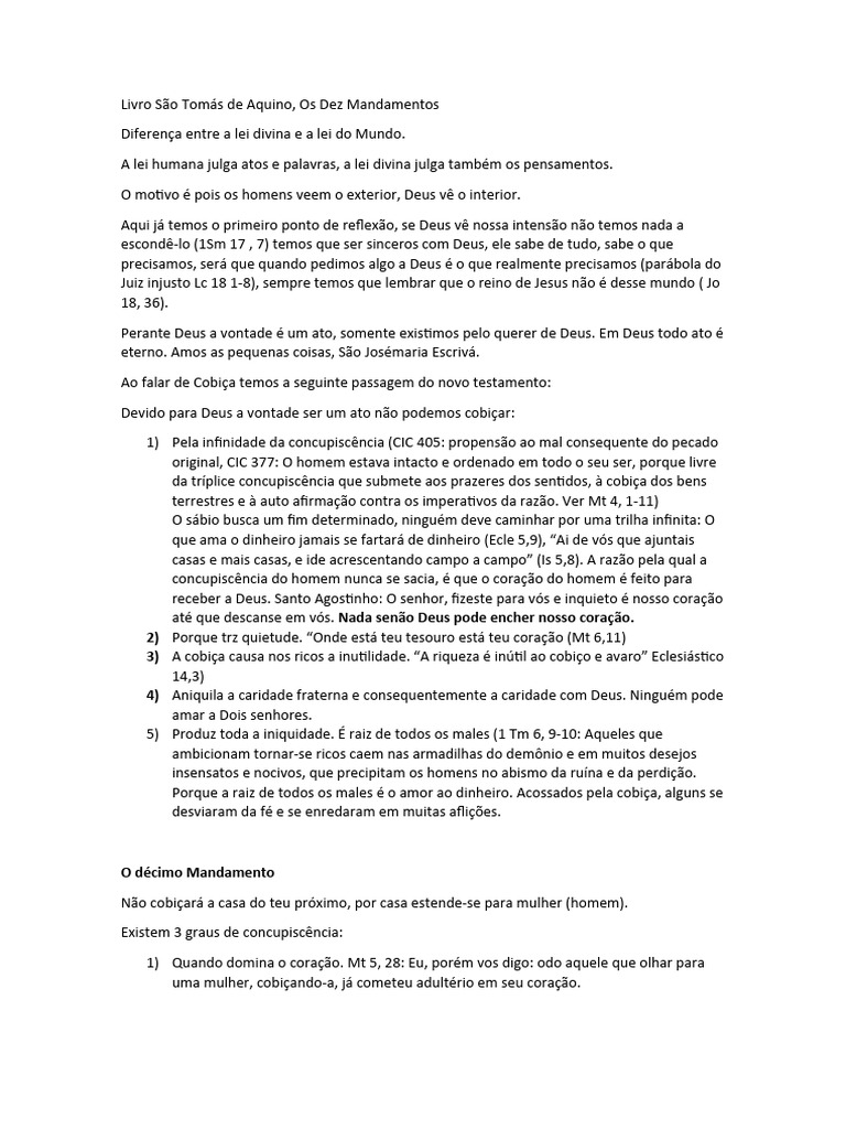9 E 10 Mandamentos Pdf Os Dez Mandamentos Deus